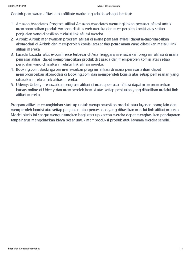 Panduan Afiliasi untuk Start-Up | PDF | Bisnis