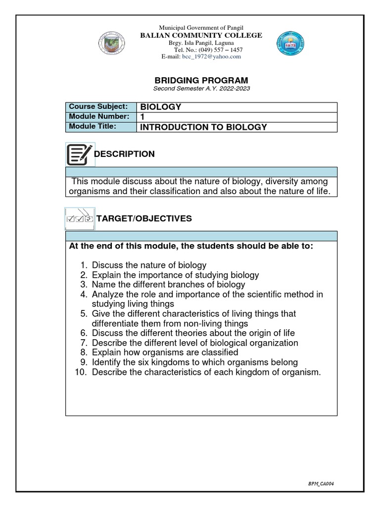 Bridging Program: Balian Community College | Download Free PDF ...