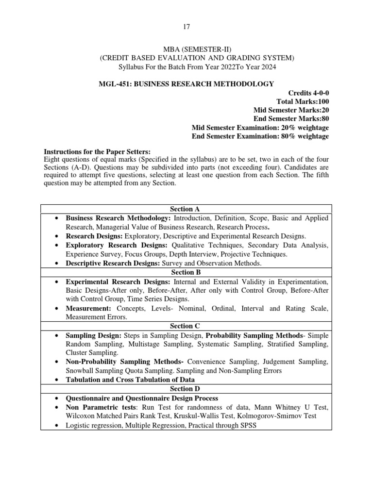 Gndu Syllabus Pdf Sampling Statistics Financial Capital