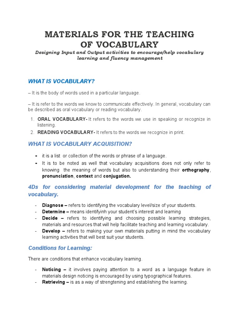 Written Report EL 105 FINAL | Download Free PDF | Vocabulary | Fluency