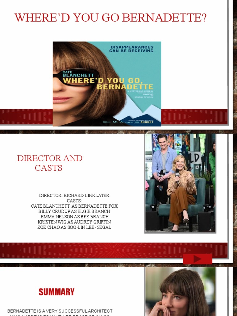 Where'D You Go Bernadette? | PDF