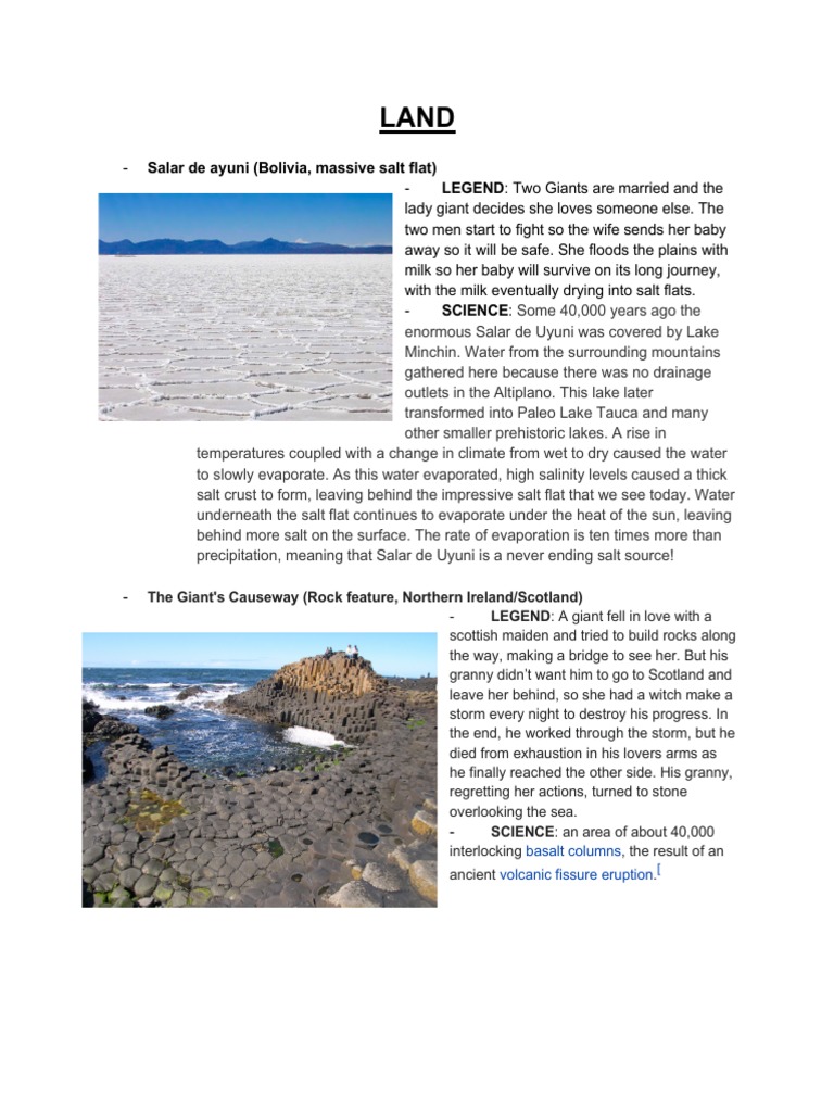 Myths and Legends For Y3 22-23 | PDF | Physical Geography | Earth Sciences