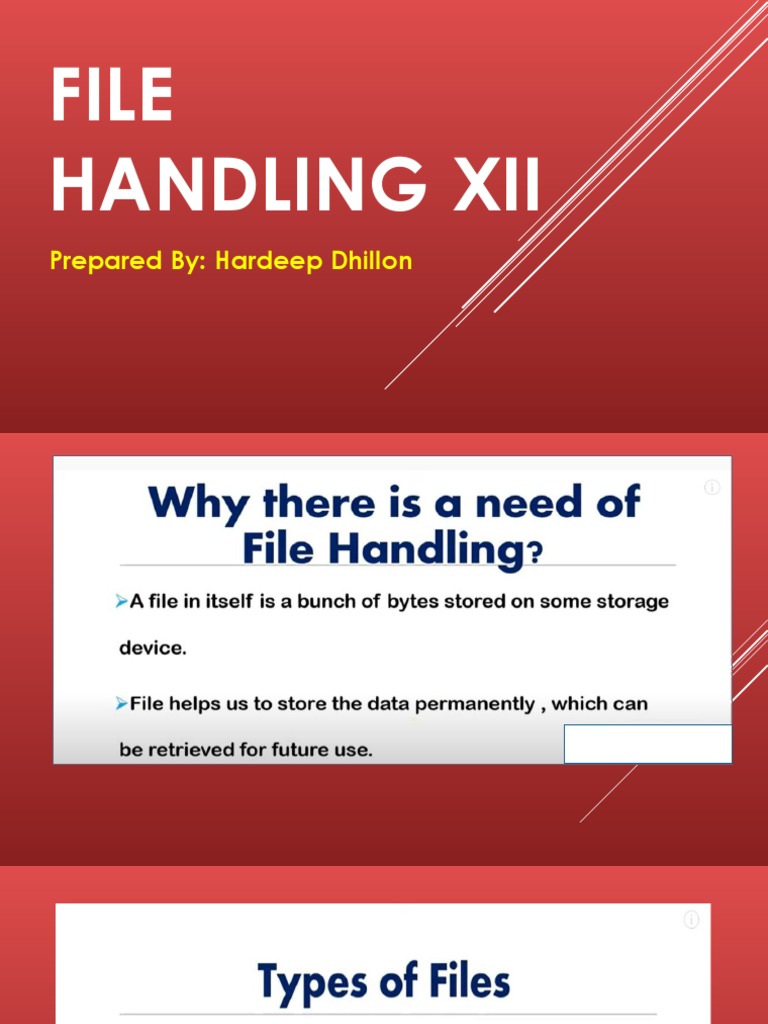 File Handling XII | PDF | Text File | Information Technology Management