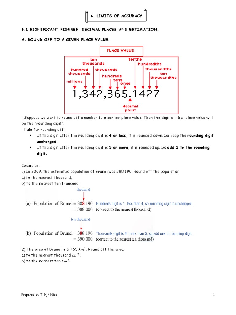 6 Limits and Accuracy | PDF | Significant Figures | Rounding