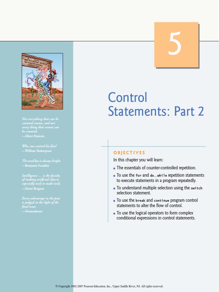Control Statements: Part 2: Objectives | PDF | Control Flow | Computer Program
