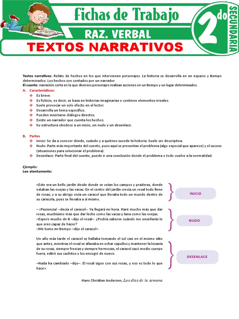 Textos Narrativos para Segundo Grado de Secundaria | PDF | Narración ...