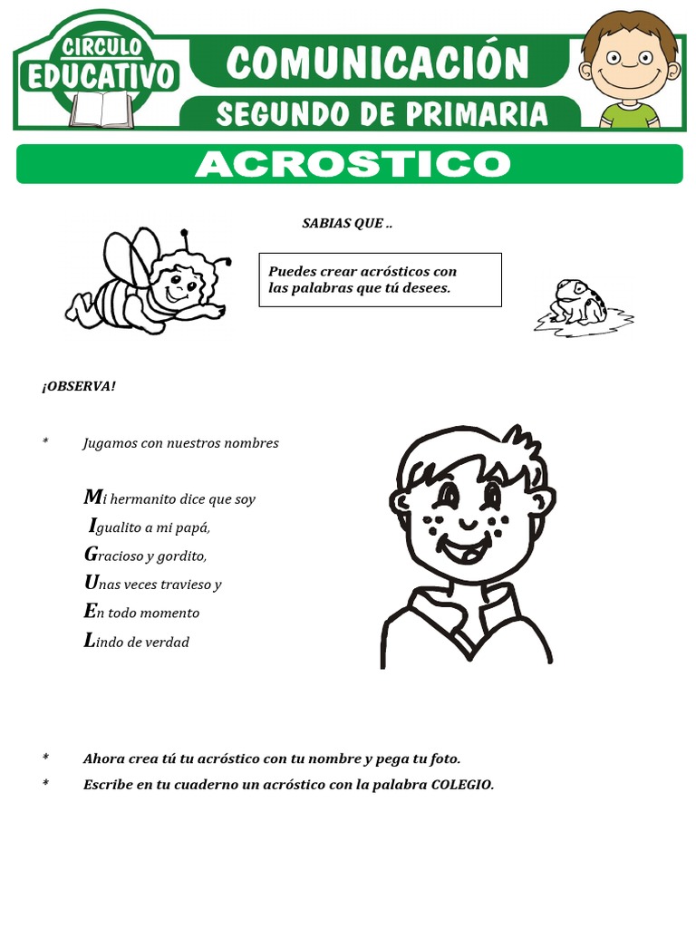 Acrosticos-para-Segundo-de-Primaria | PDF