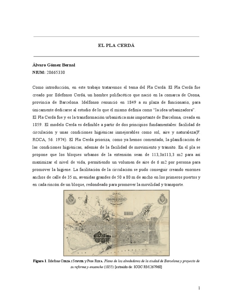 Pla Cerda - Álvaro Gomez Bernal Ub | PDF | Barcelona | Peatonal