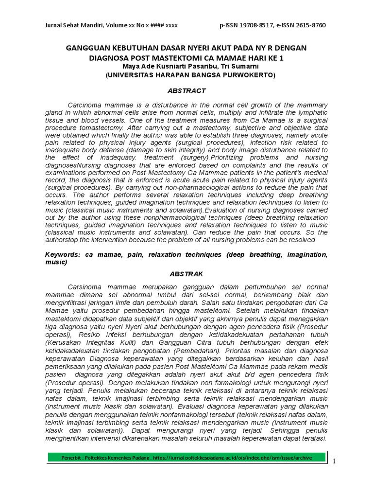 Maya Ade K.P Artikel | PDF | Surgery | Medical Diagnosis