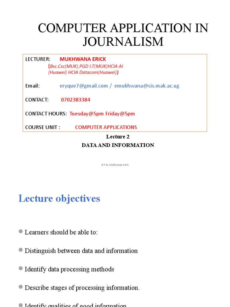 Module 1 - Concepts of Data and Information | PDF | Computer Data Storage | Input/Output