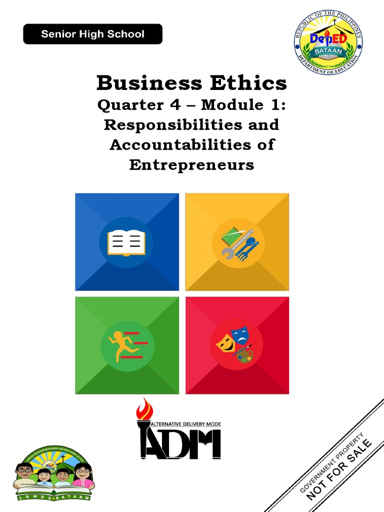 BUSINESS ETHICS - Q4 - Mod1 Responsibilities and Accountabilities of ...