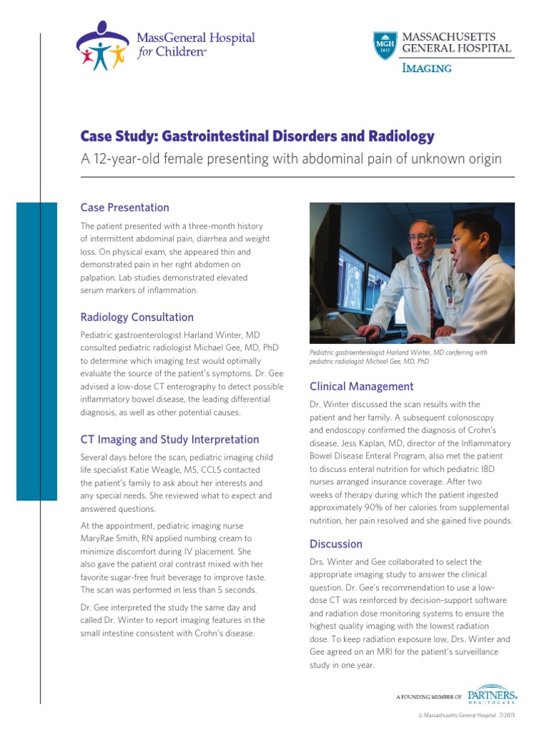 Pediatric Gi Case Study Physicians | PDF | Radiology | Crohn's Disease