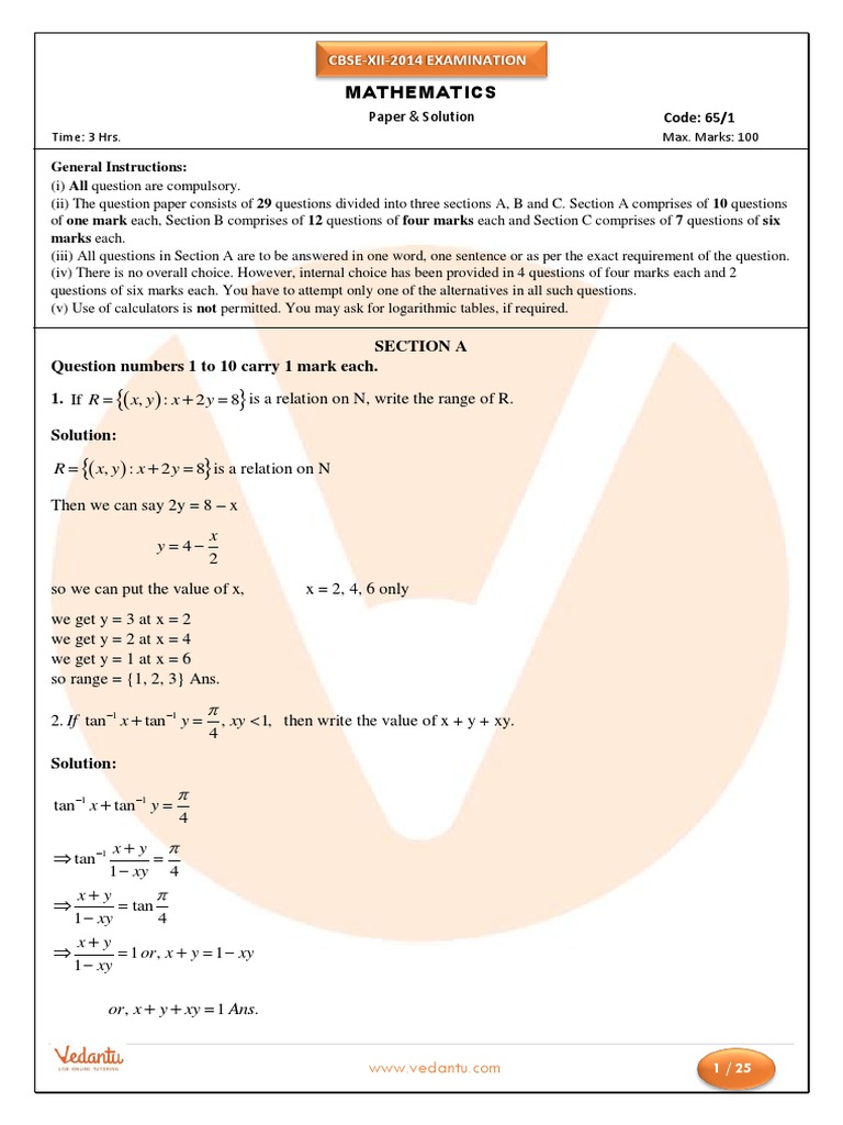 CBSE Class 12 Maths 2014 | PDF | Plane (Geometry) | Slope
