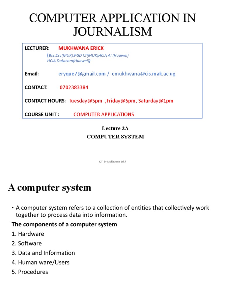 Module 2 - The Computer System | PDF | Computer Data Storage | Computer Monitor
