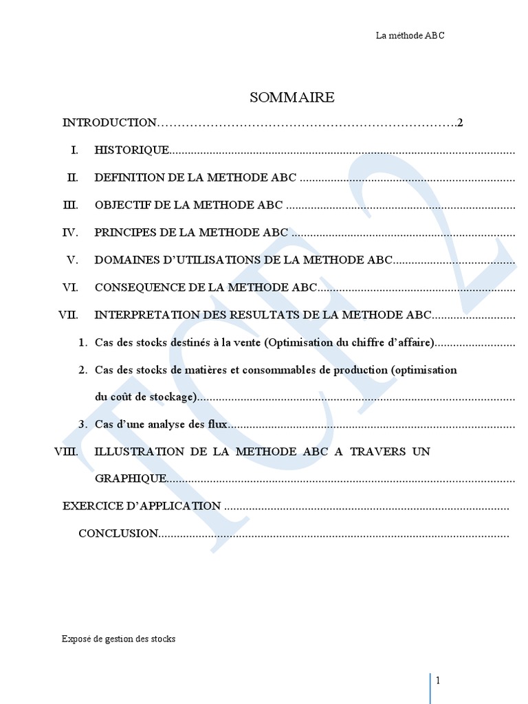 Méthode ABC en Gestion de Stocks | PDF | Inventaire | Business