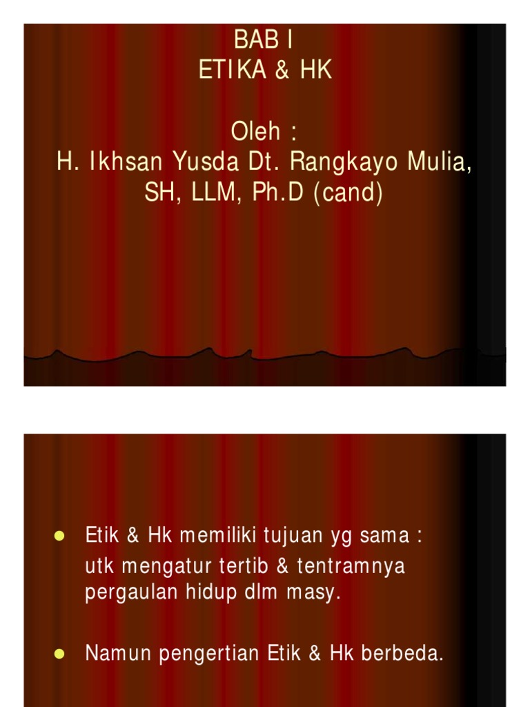 I Etika & HK | PDF