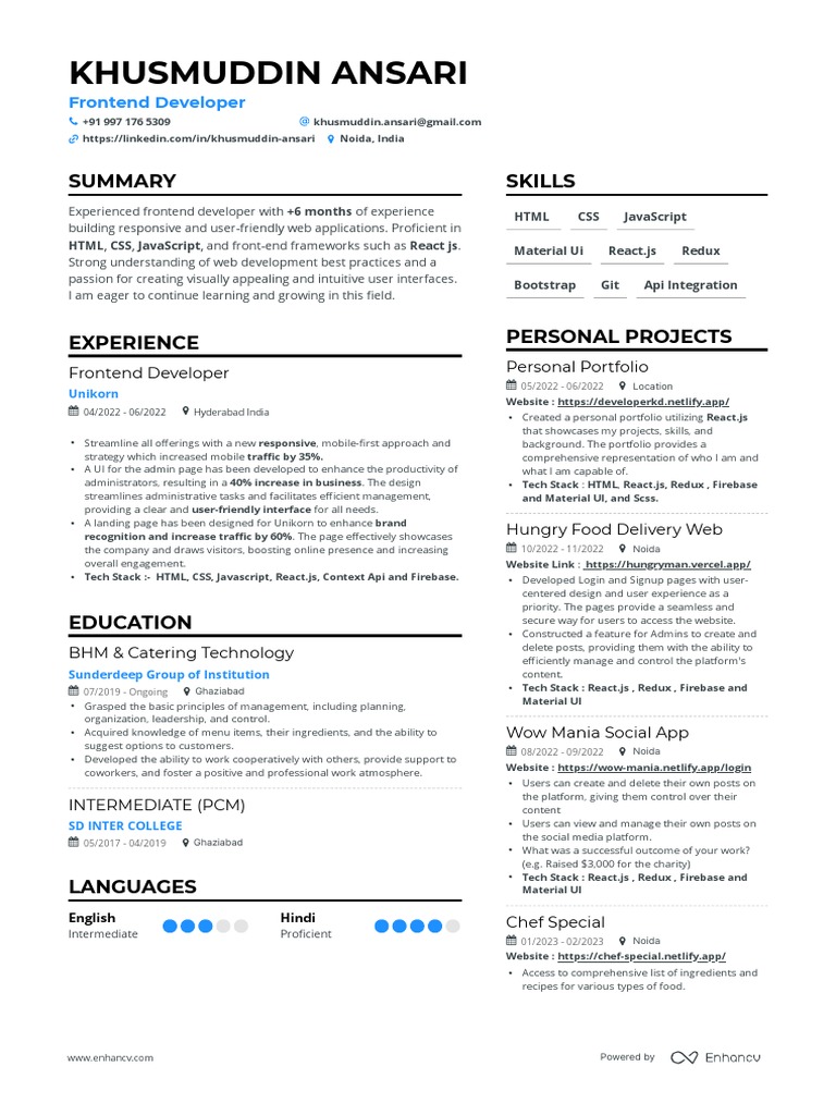 Khusmuddin Ansari Resume | PDF | Hypertext | Internet Khusmuddin Ansari Resume | PDF | Hypertext | Internet
