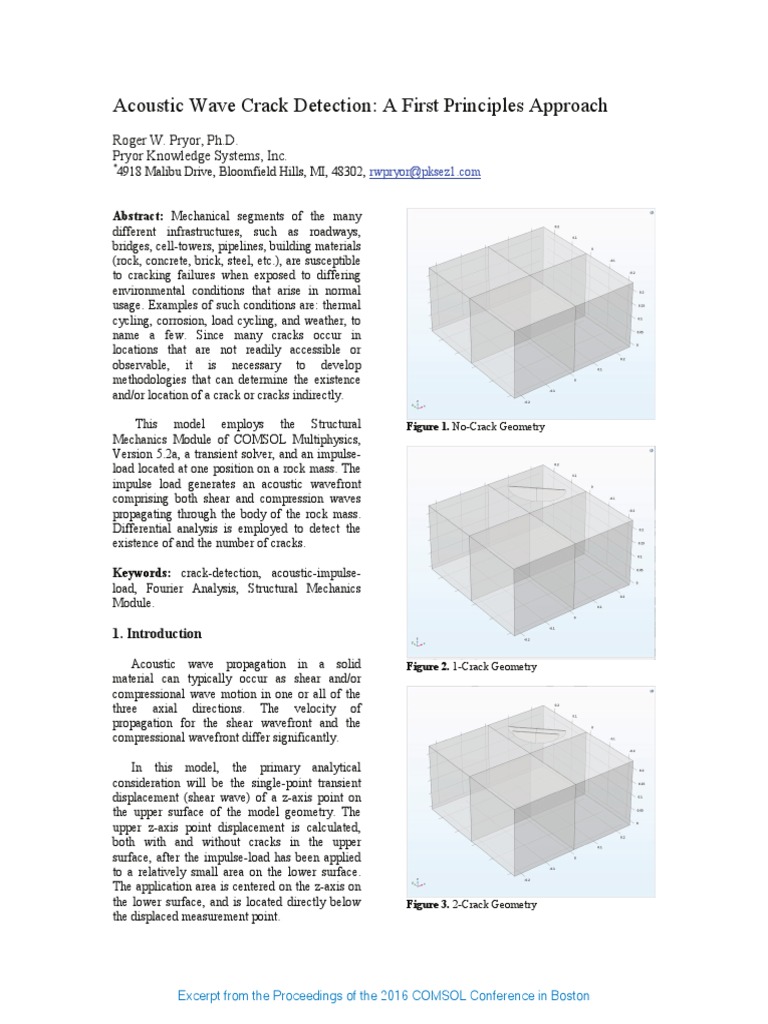 Acoustic Wave Crack Detection A First Principles Approach | PDF ... Acoustic Wave Crack Detection A First Principles Approach | PDF ...