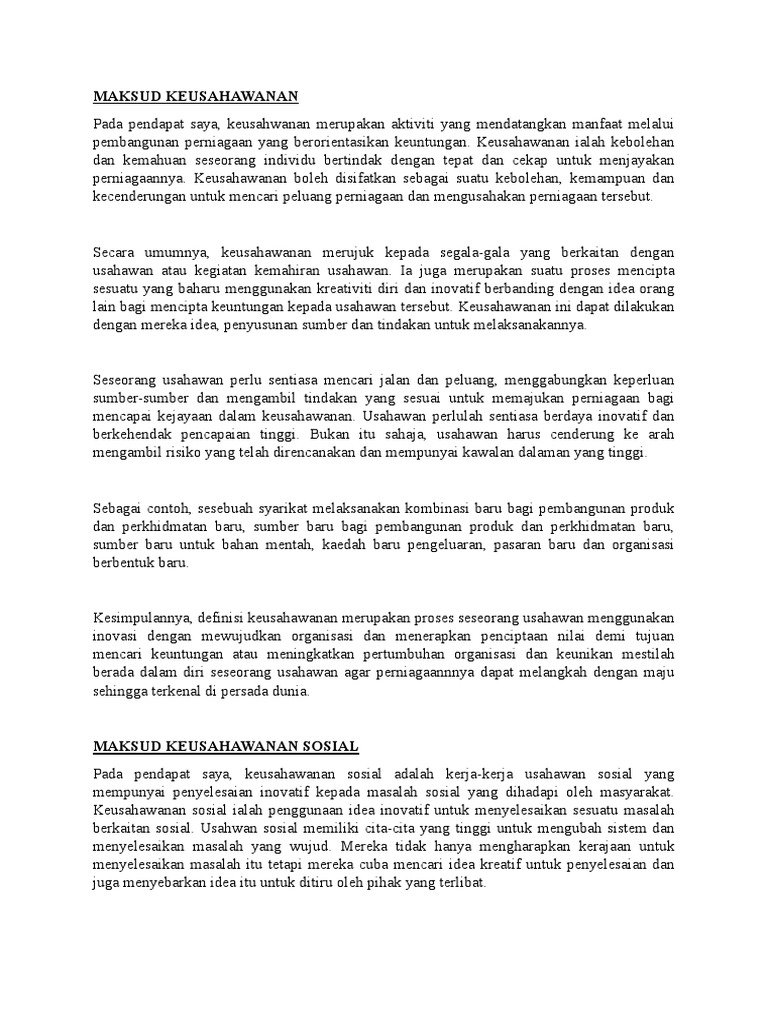 Maksud Keusahawanan PDF