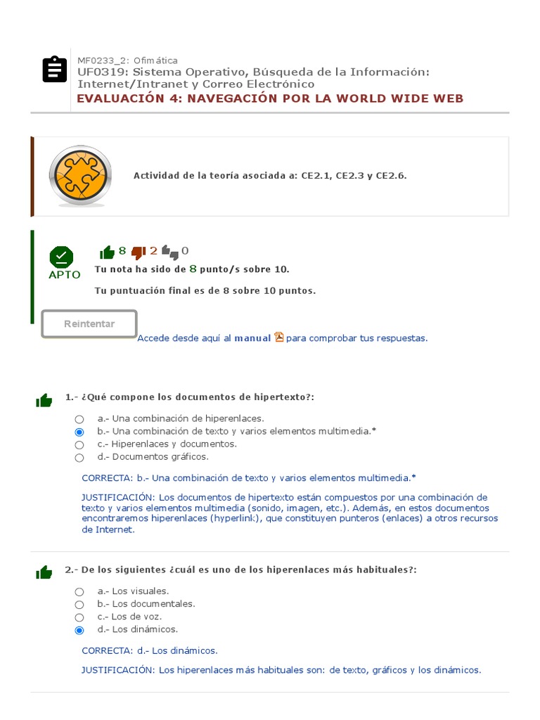 Evaluacion 4 UF0319 | PDF | Hipervínculo | Red mundial