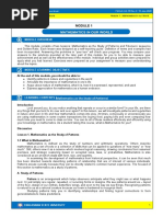 Module 1 The Nature of Mathematics. Mathematics in Our World | PDF ...