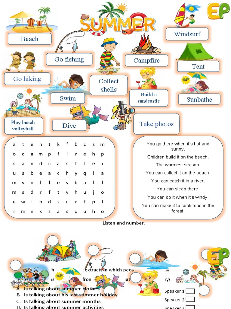 Summer Pack Worksheets | PDF