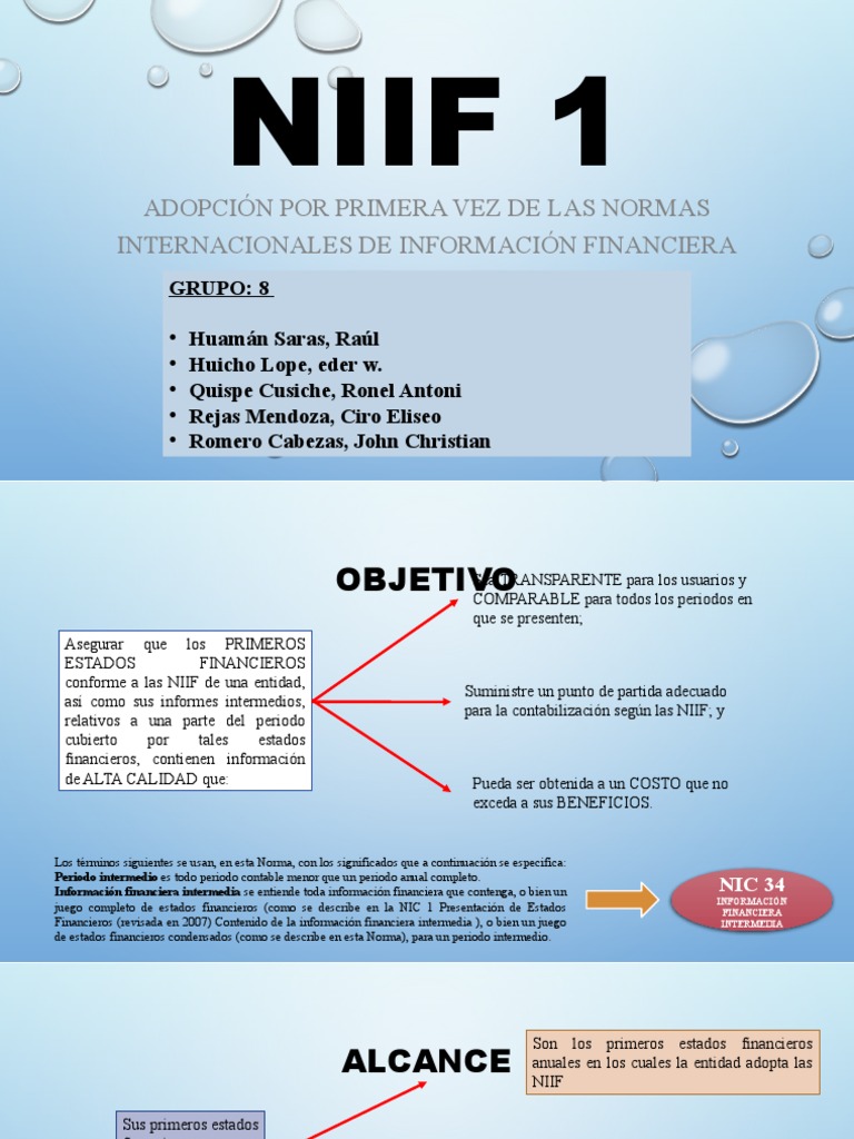 pprt NIIF 1 | PDF | normas internacionales de INFORMACION FINANCIERA ...