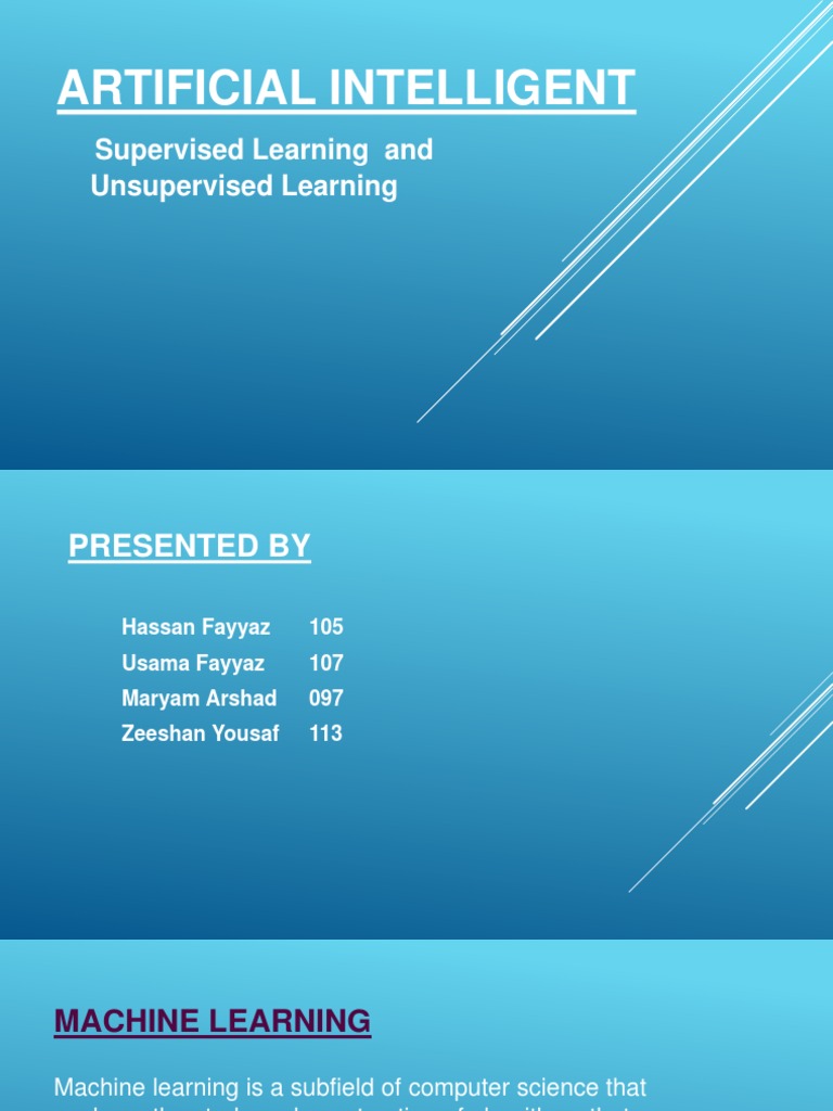 Artificial Intelligent: Supervised Learning and Unsupervised Learning | PDF | Machine Learning ...