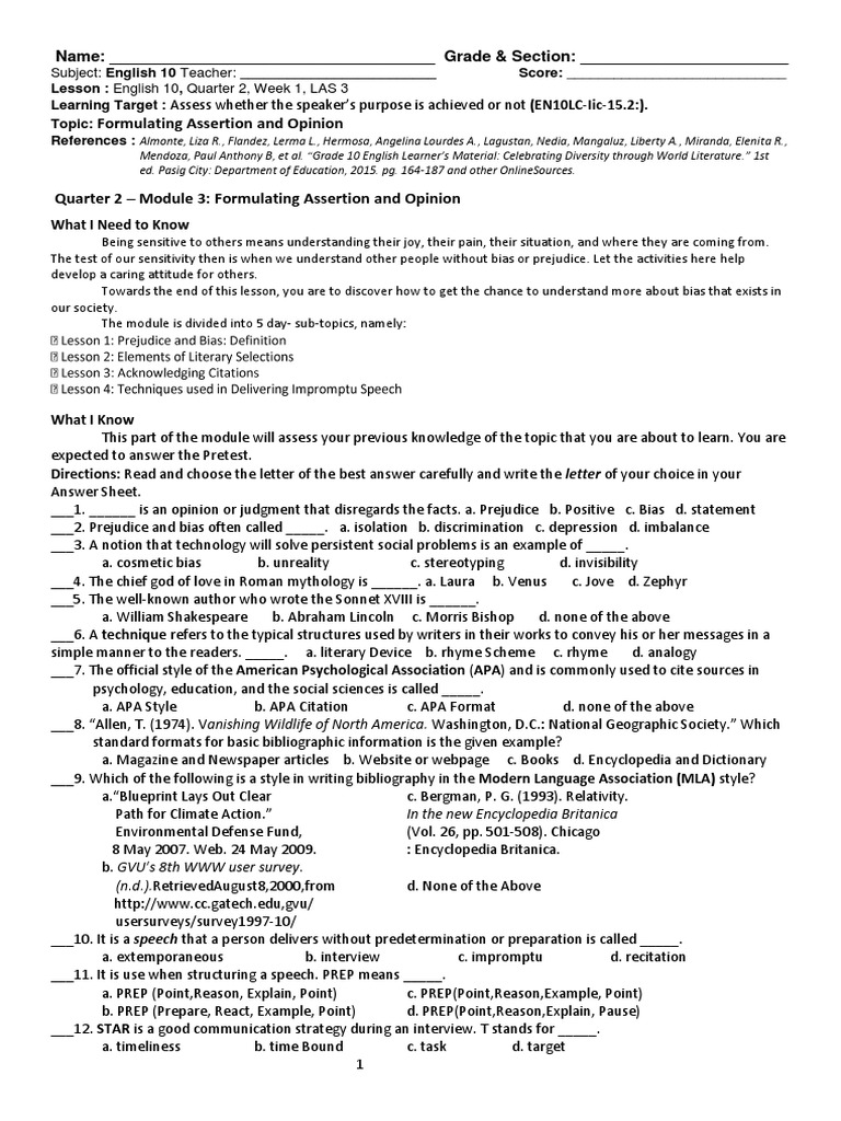 English Q2 Module-3-4 Edited PDF | PDF | Poetry | Apa Style