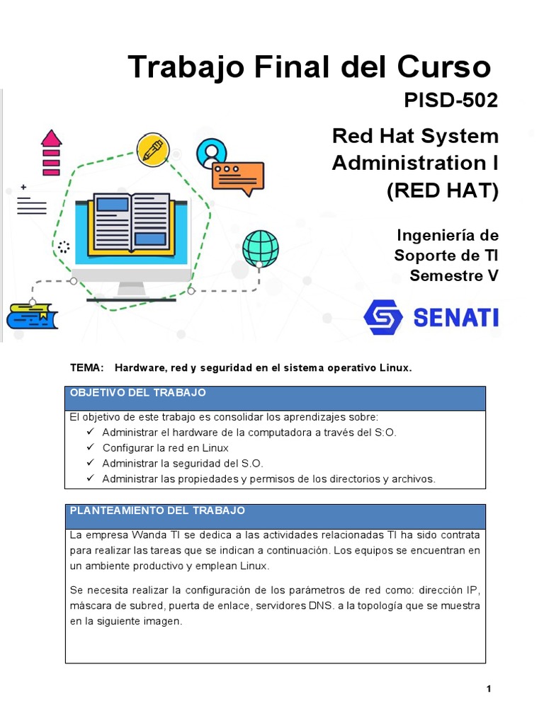 Trabajo Final Del Curso: PISD-502 Red Hat System Administration I (Red ...