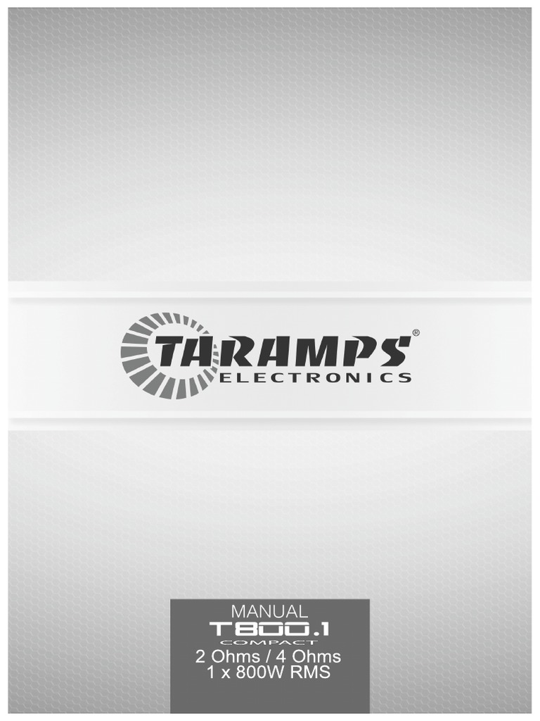 Manual T 8001 | PDF