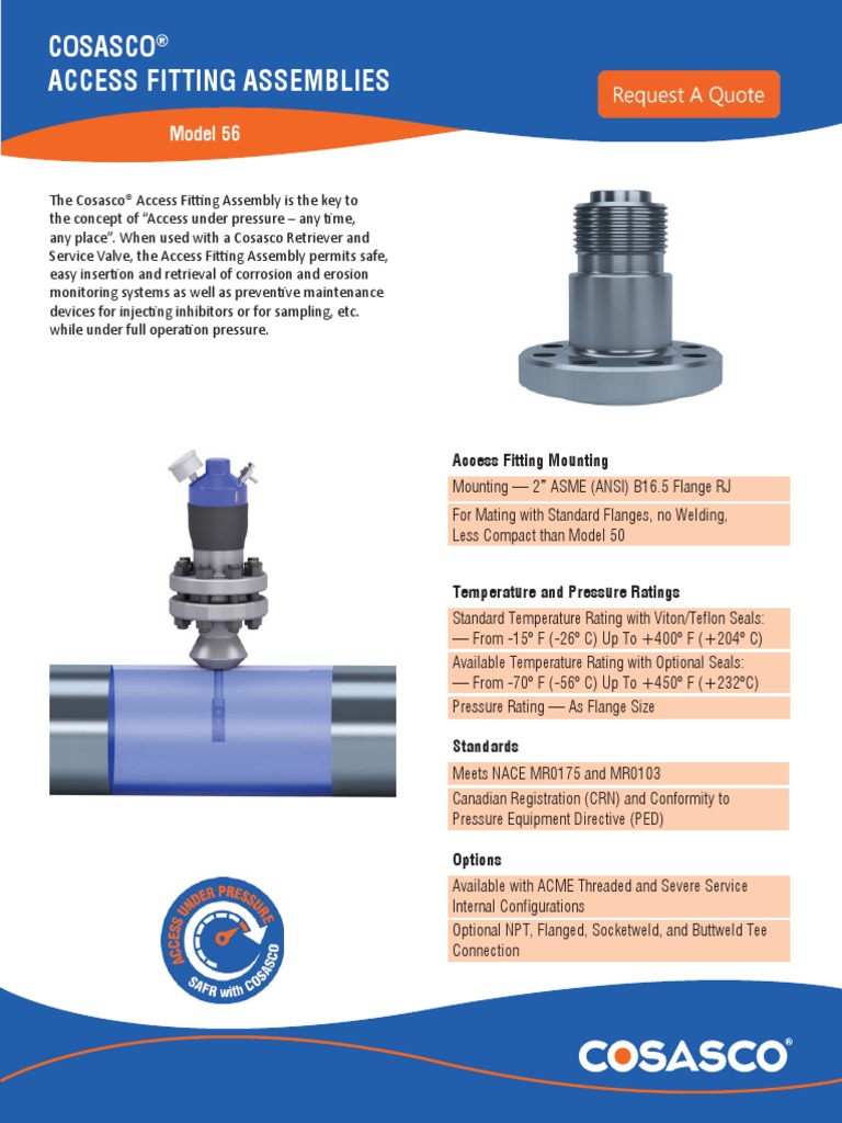 5f72776f3e12c83107dc0f2e 56 ANSI Flange Access Fitting | PDF ...