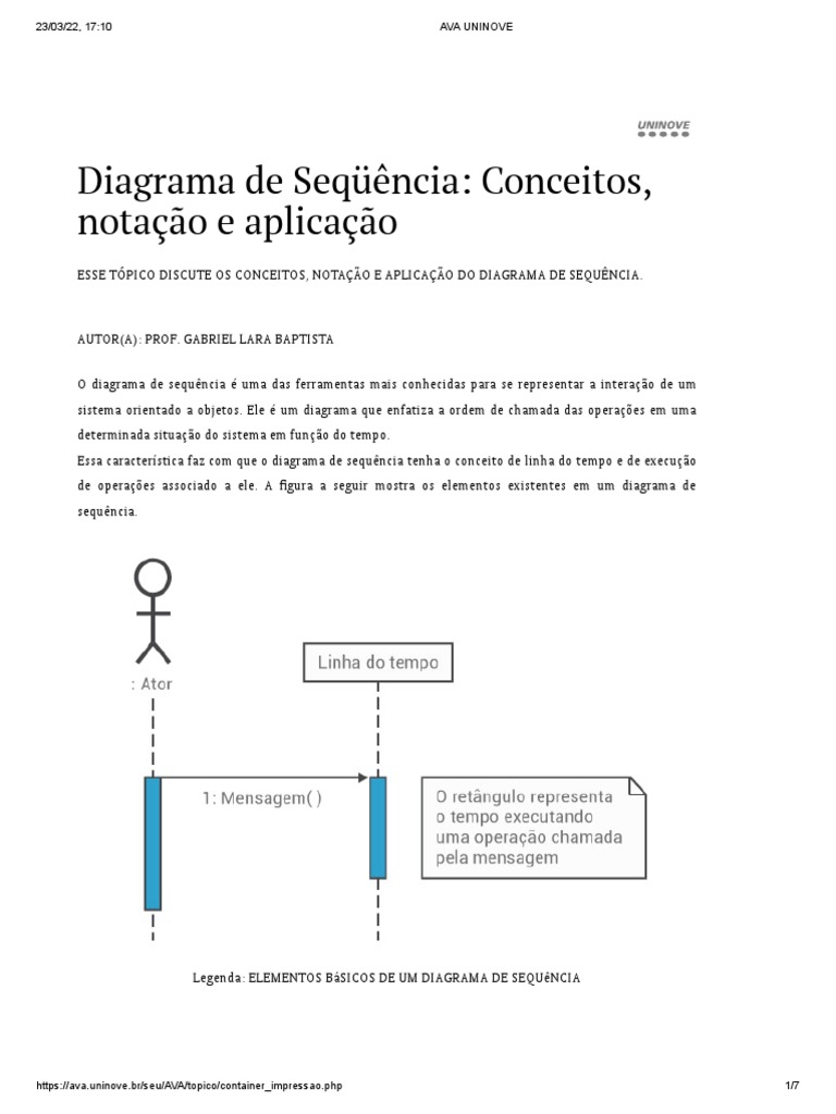 12 Diagrama de Seqüência Conceitos, Notação e Aplicação | PDF | Classe ...