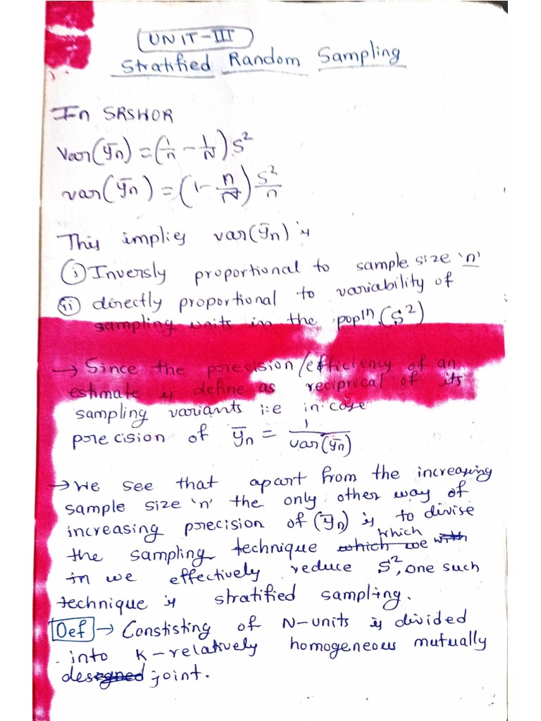 Stratified Random Sampling | PDF