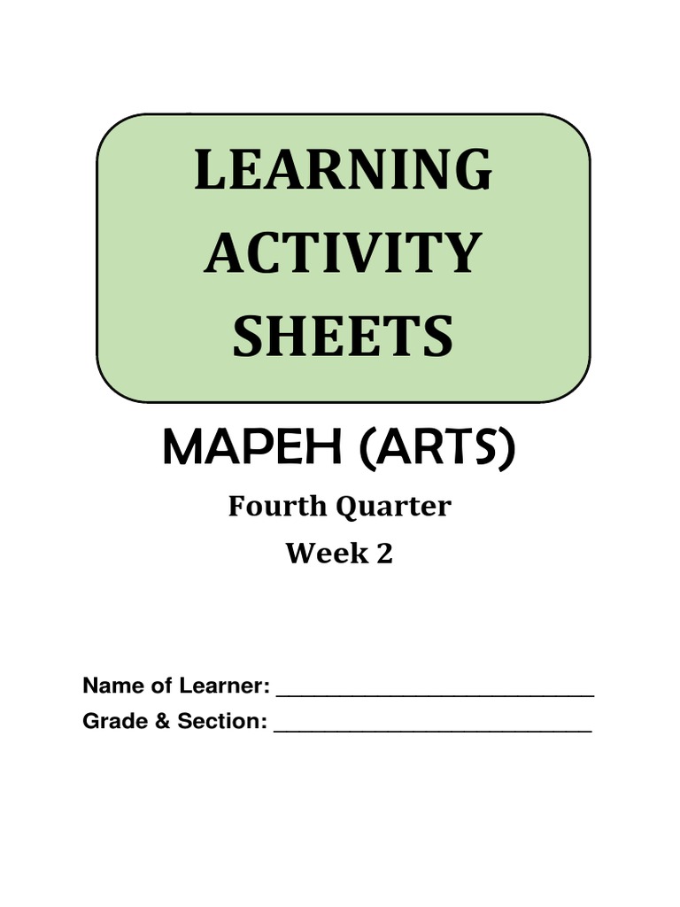 Q4 MAPEH 10 (ARTS) - Week 3 - Edited | PDF | Play (Theatre) | Theatre