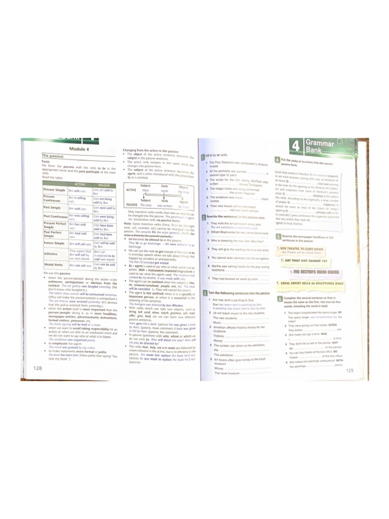 On Screen B1+ Grammar Bank Module 4 | PDF