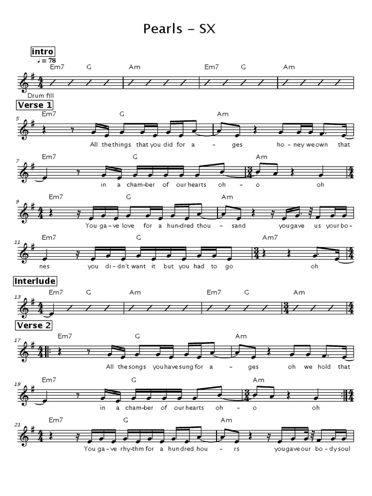 Pearls Sheet - SX | PDF