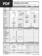 CS Form No. 212 Revised 2017 Personal Data Sheet | PDF | Government
