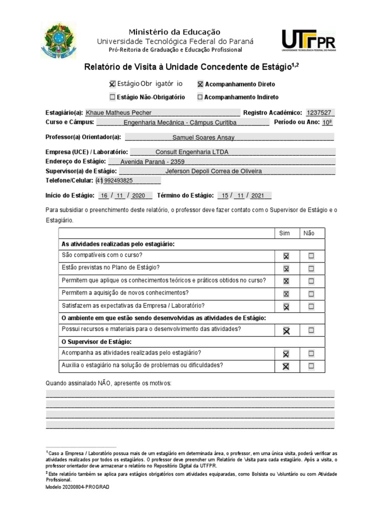 Relatorio de Visita A Uce - PDF | PDF | Estágio | Procura de Emprego