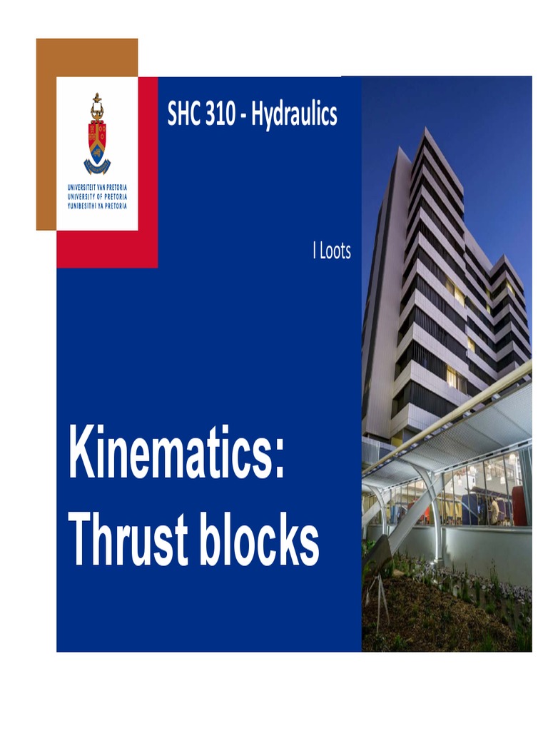 2018 Theme 4c Kinematics Thrust Blocks | PDF | Force | Fluid Dynamics