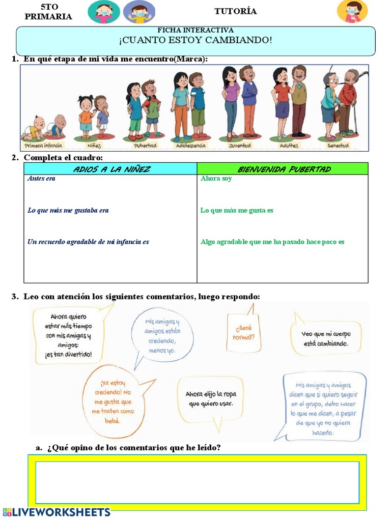 Ficha de DPCC 2° - Estoy Cresiendo y Me Siento Feliz | PDF | Relaciones personales, crianza y ...