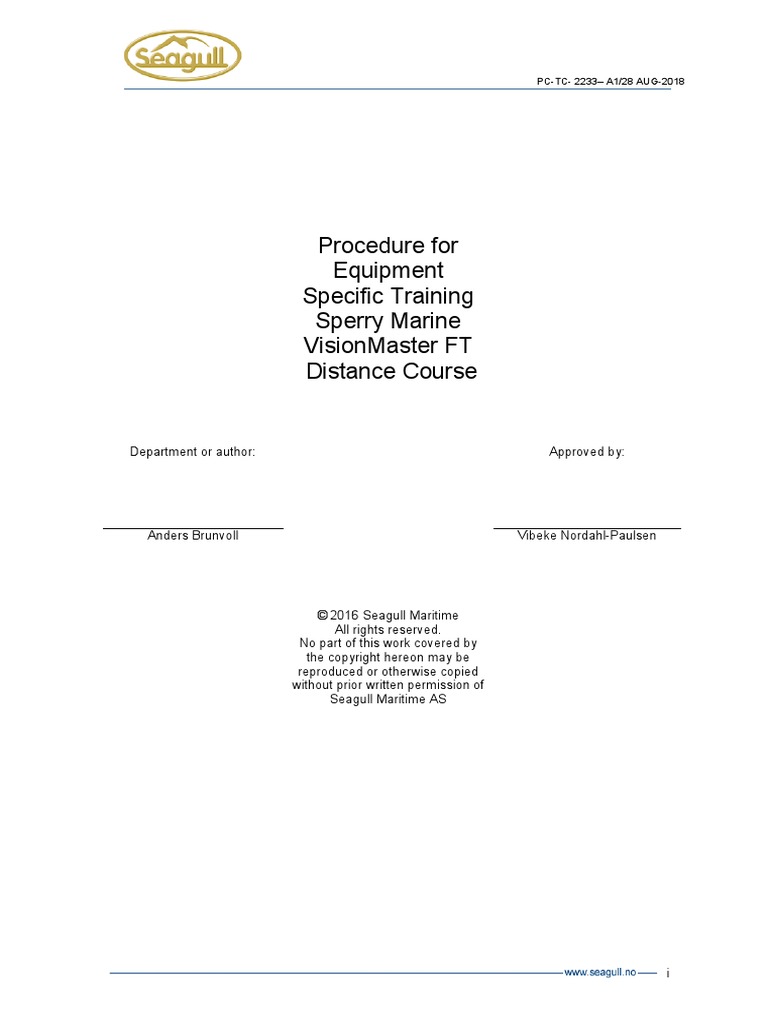 Sperry ECDIS-procedure AUG2018 | PDF | Educational Technology | Learning