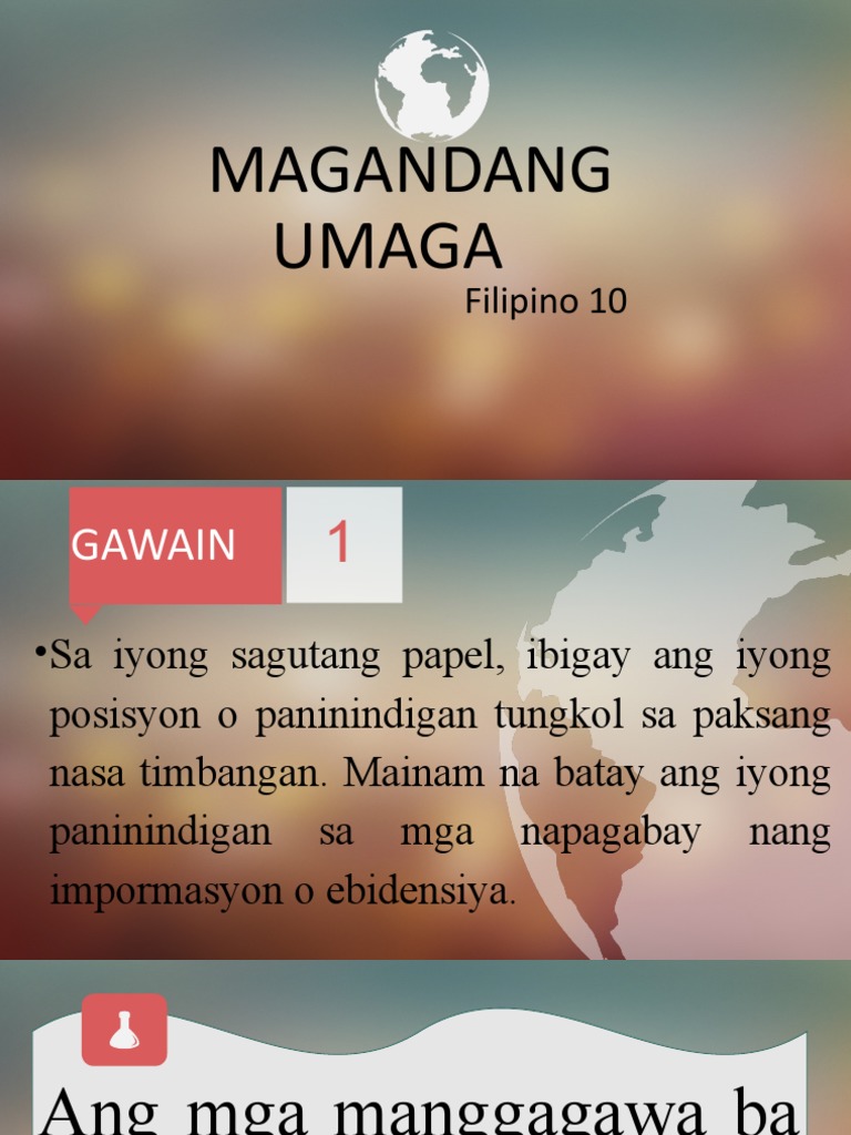 Magandang Umaga: Filipino 10 | PDF