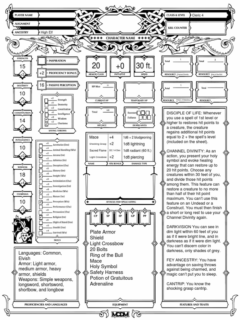 Premade Cleric | PDF