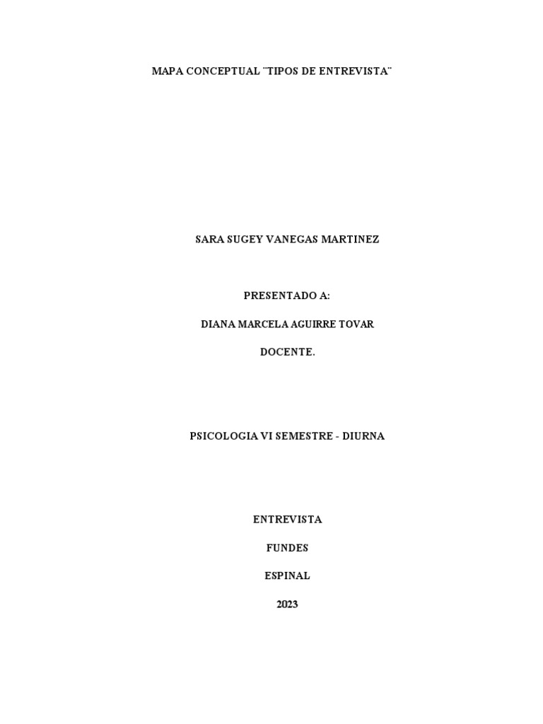 Mapa Conceptual Entrevista | PDF