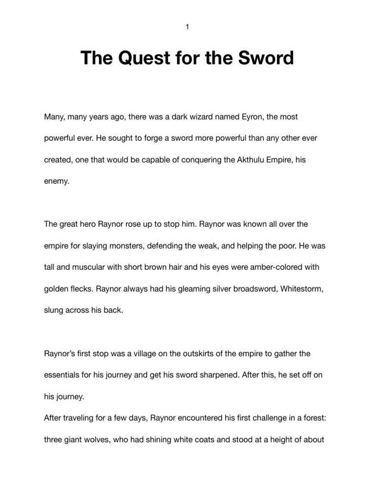 Sword of Summer Essay | PDF | Sword | Body Language