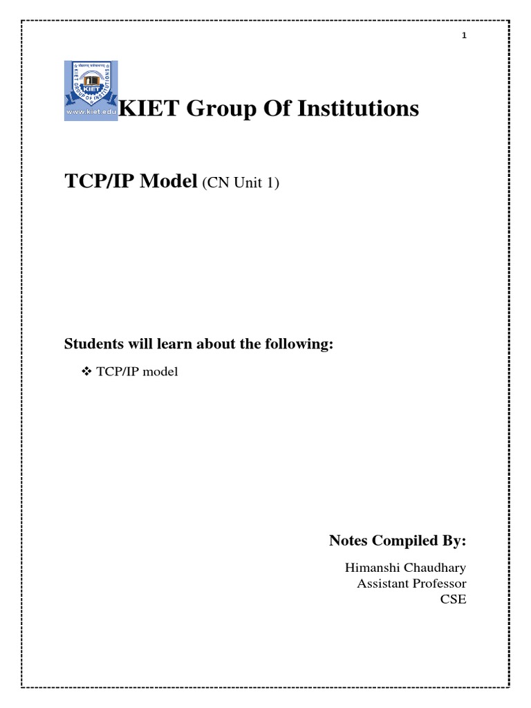 32 Tcpip Model Pdf Internet Protocol Suite Internet Protocols