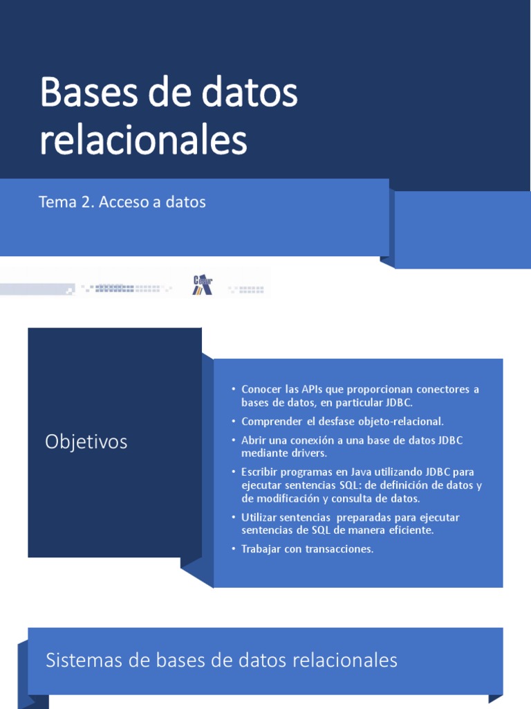 Acceso A Datos (T2) | PDF | Bases de datos | Java (lenguaje de ...