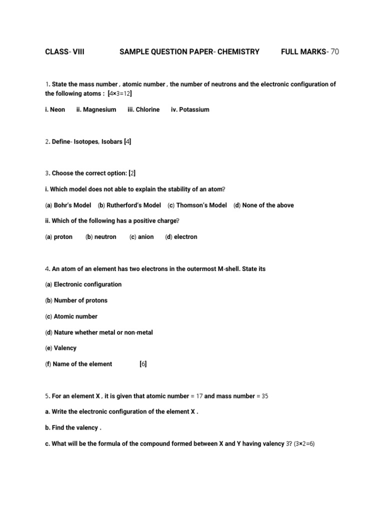 Class VIII Chemistry | PDF