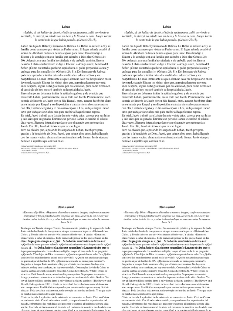 Labán Labán | PDF | Jacob | Rachel